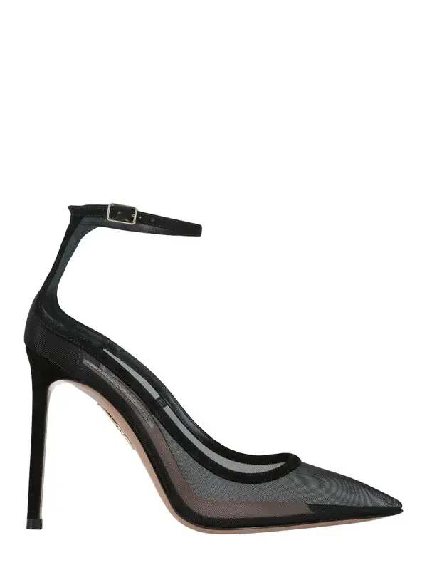AQUAZZURA Mesh Love Affair 105 Pumps - Black