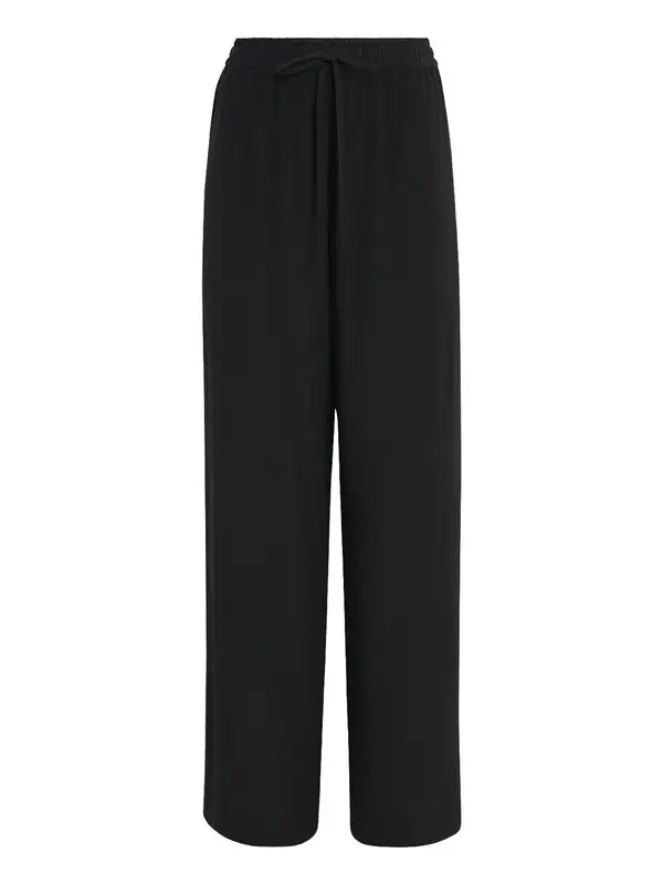 Matteau Silk Wide-leg Trousers - Black