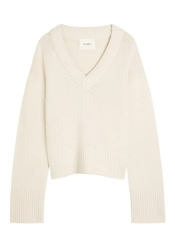 LISA YANG Aletta Knitted Cashmere Jumper - Cream