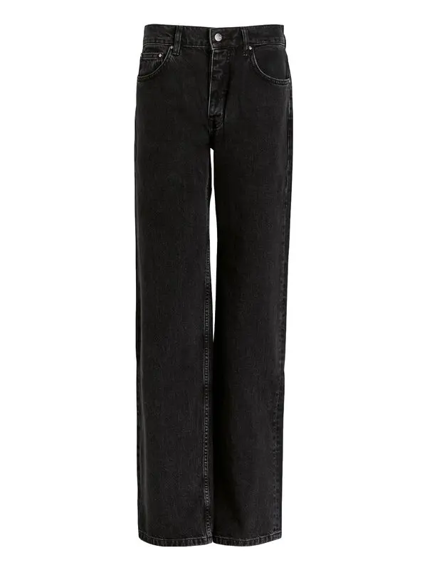 ANINE BING Hugh Wide-leg Jeans - Black
