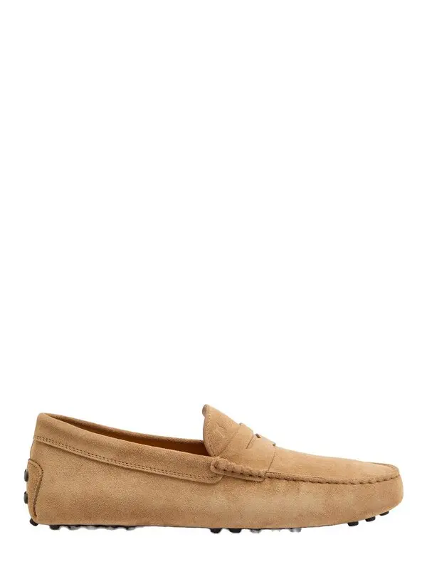 TOD'S Gommino Suede Loafers - Beige