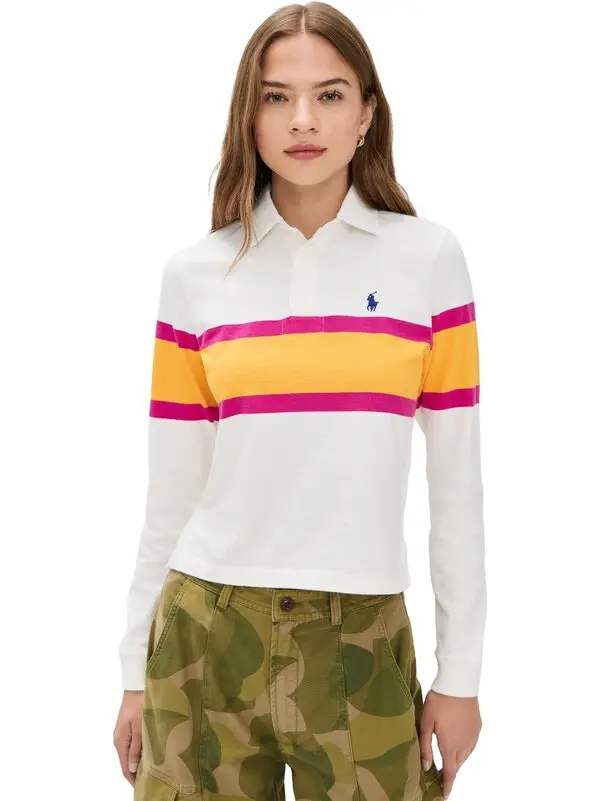 Ralph Lauren Vintage Jersey Rugby Shirt - Deckwash White