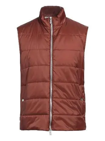 Eleventy Quilted Sleeveless Vest - Brown
