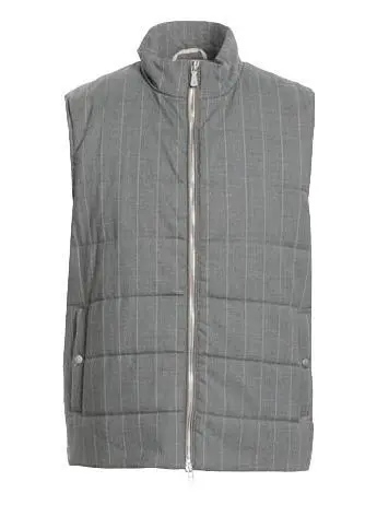 Eleventy Wool Blend Pinstripe Vest - Grey