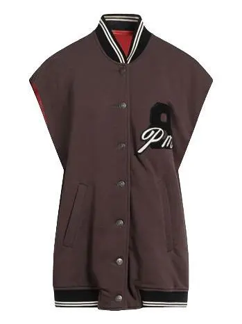 8PM Cotton And Polyester Varsity Jacket - Brown