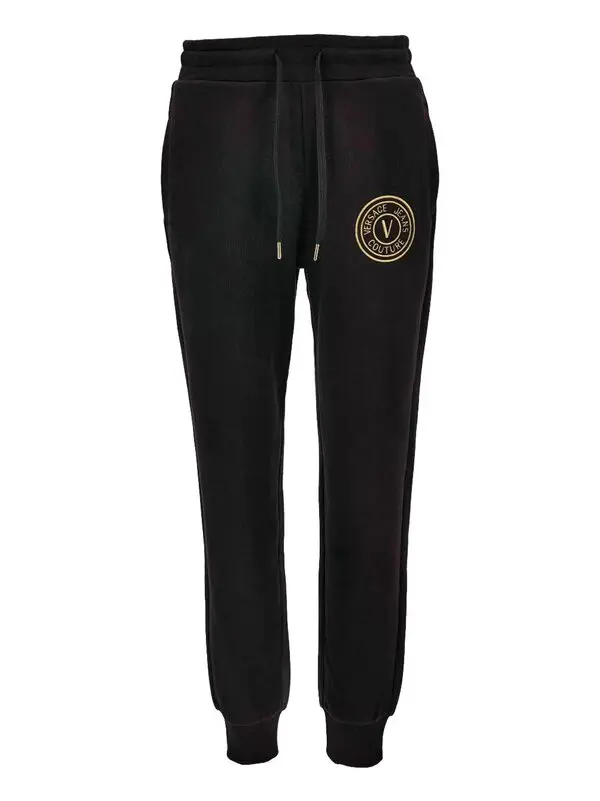 Versace Logo-plaque Drawstring Trousers - Black