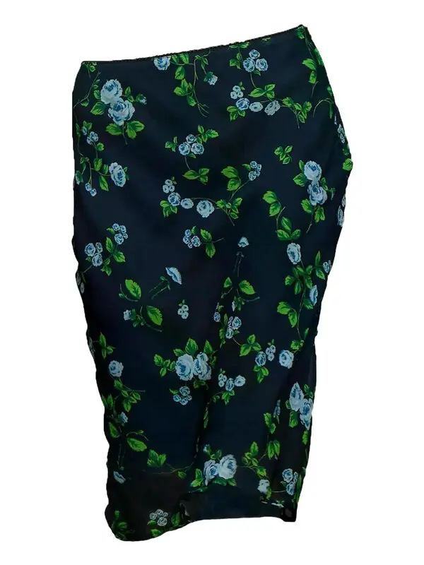 Vivetta Floral-print Pencil Skirt - Blue