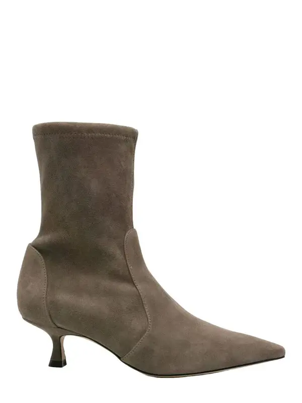 STUART WEITZMAN Pointed-toe Sock Boots - Green