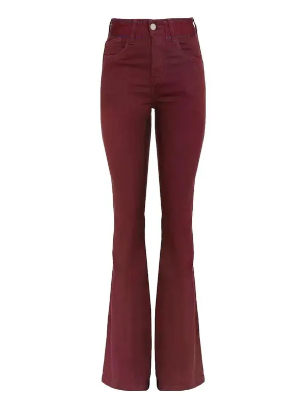 LETHICIA BRONSTEIN Flare High-waisted Jeans - Red
