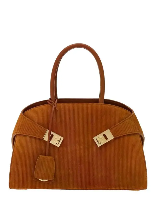 FERRAGAMO Medium Hug Tote Bag - Brown