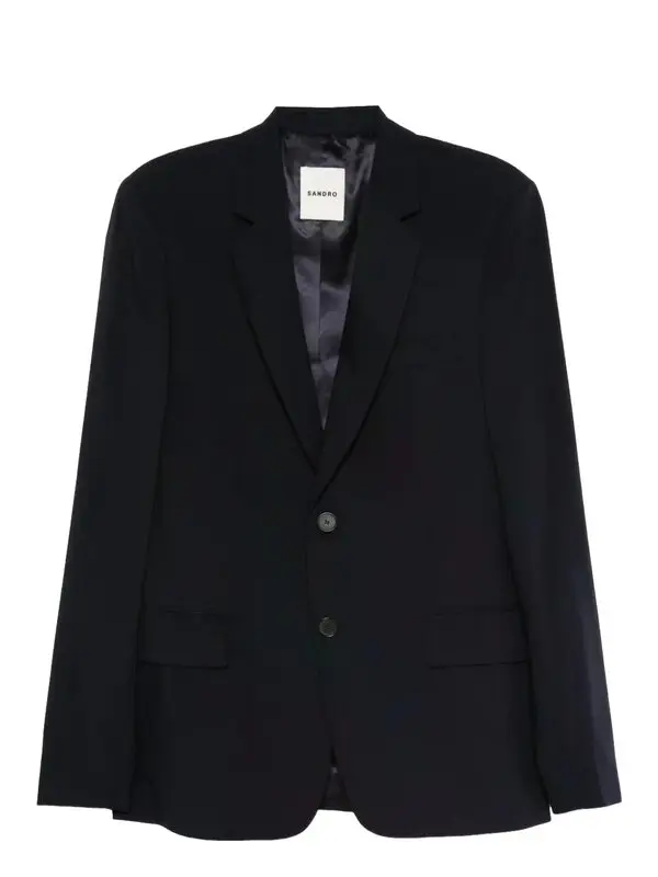 Sandro Two-button Flap-pocket Blazer - Blue