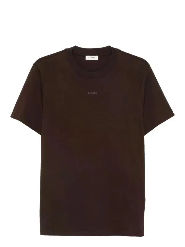 Sandro Cotton T-shirt - Brown