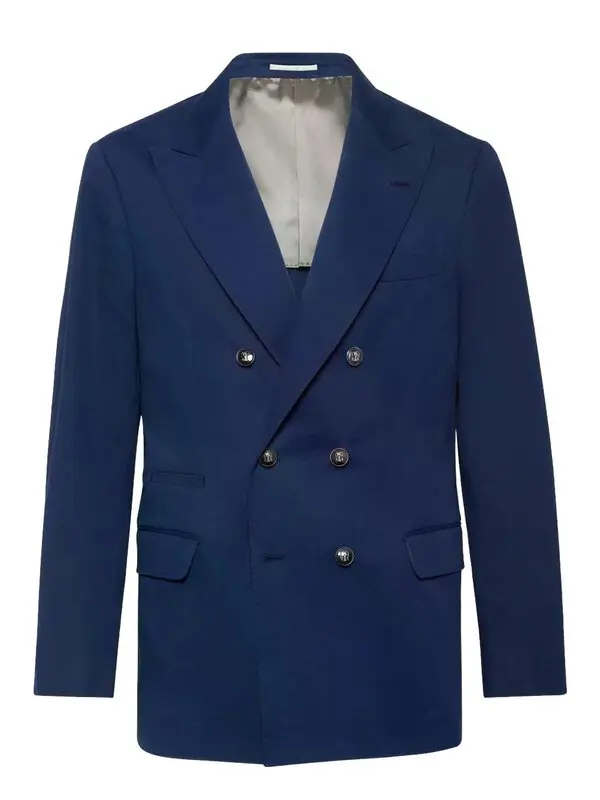 Brunello Cucinelli Double-breasted Blazer - Blue