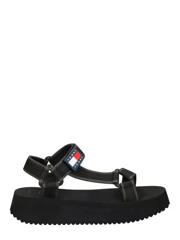 Tommy Hilfiger Platform Strap Sandals - Black