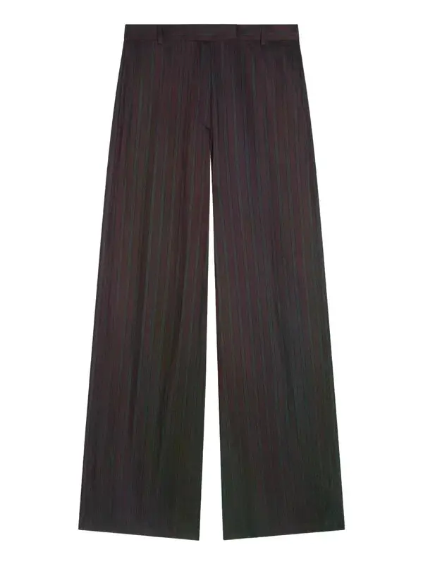 Dries Van Noten Pinstripe Wide Leg Pants - Red