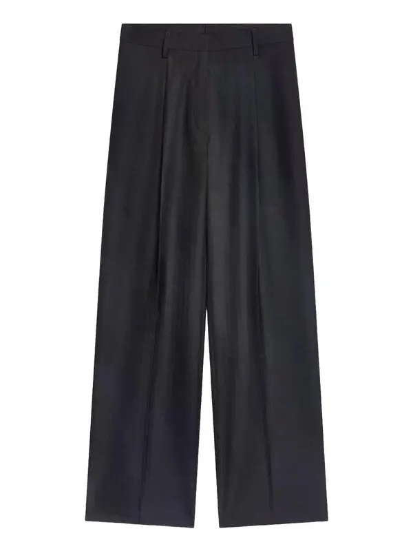Dries Van Noten Pleated Wool Pants - Blue