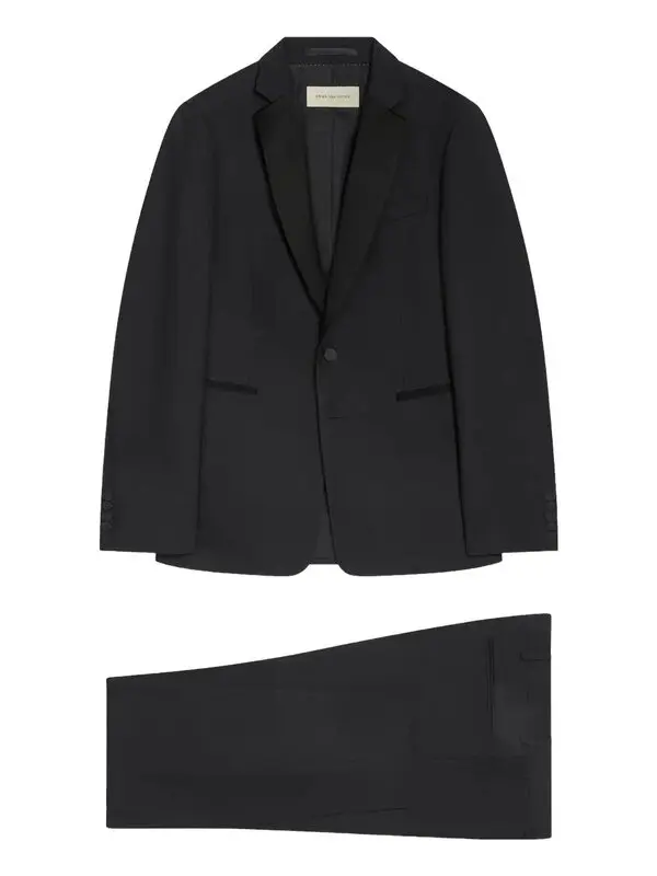 Dries Van Noten Shawl-lapel Tuxedo Suit - Black