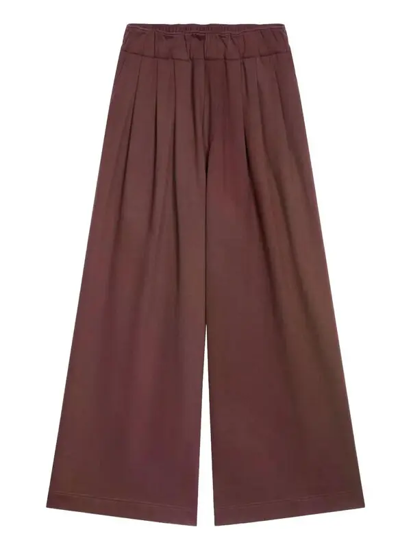 Dries Van Noten Cotton Wide-leg Trousers - Brown