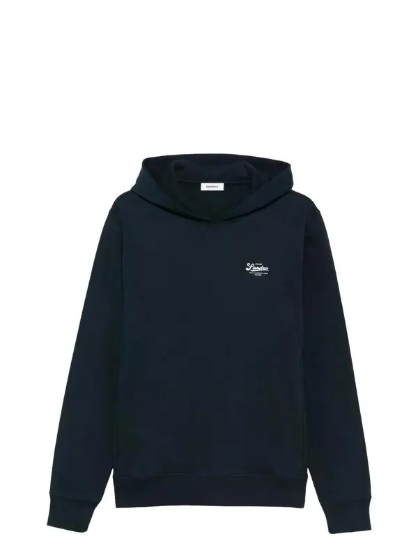 Sandro Logo-print Hoodie - Blue