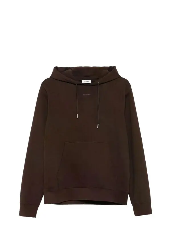 Sandro Logo-print Hoodie - Brown