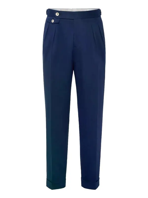 Brunello Cucinelli Pleated-front Tailored Trousers - Blue
