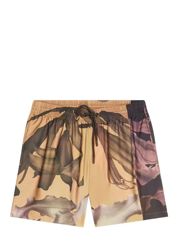 Dries Van Noten Floral-print Swim Shorts - Yellow