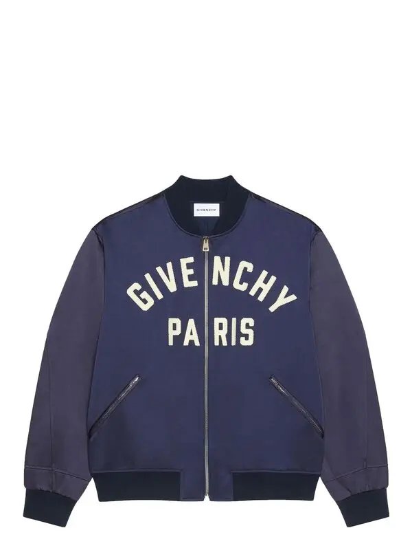 Givenchy Zipped Satin Jacket - Blue