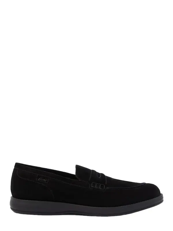 Brioni Suede Penny Loafers - Black