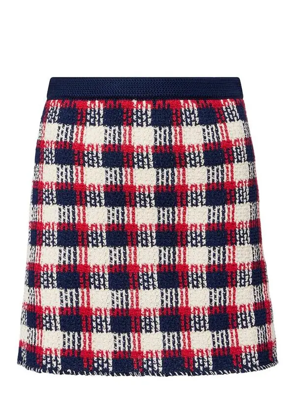 Valentino Garavani Checked Cotton Miniskirt - Multicoloured
