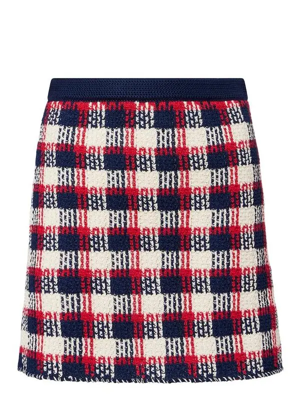 Valentino Garavani Checked Cotton Miniskirt - Multicoloured