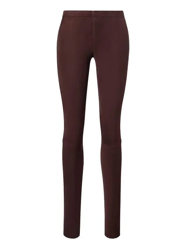 Stouls Carolyn Mid-rise Suede Leggings - Brown