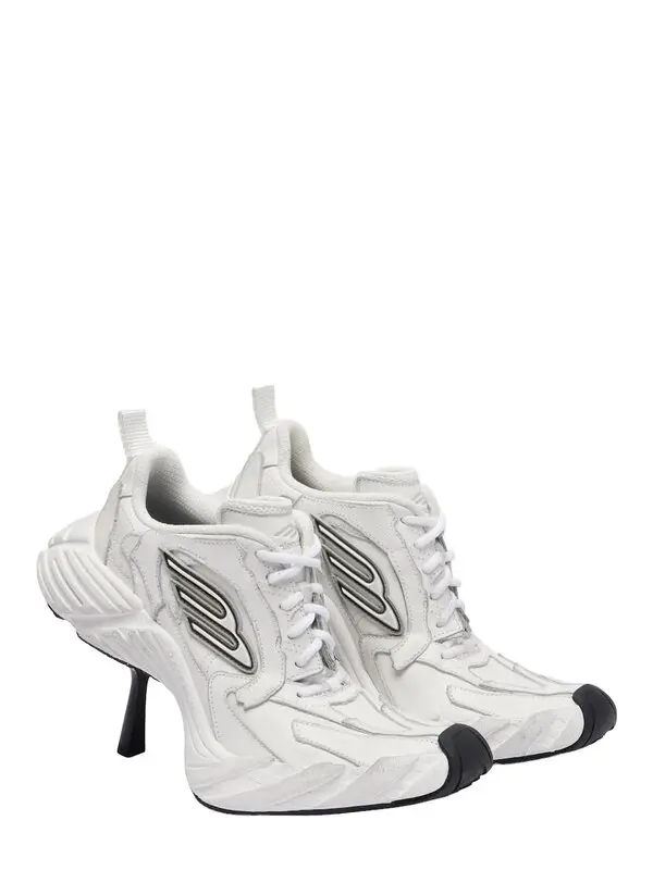 Balenciaga Monday Leather Sneaker Pumps - White