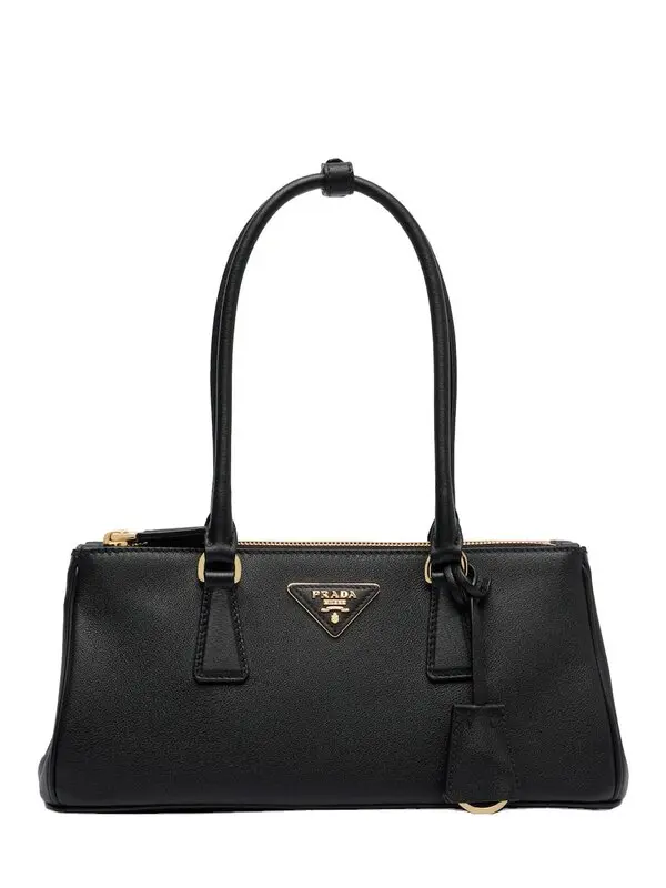 Prada Galleria Medium Leather Tote Bag - Black