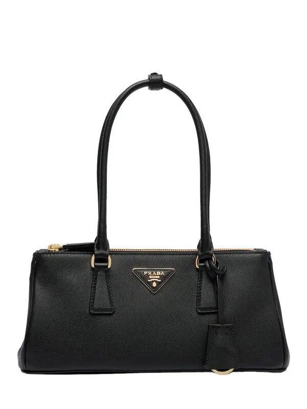 Prada Galleria Medium Leather Tote Bag - Black
