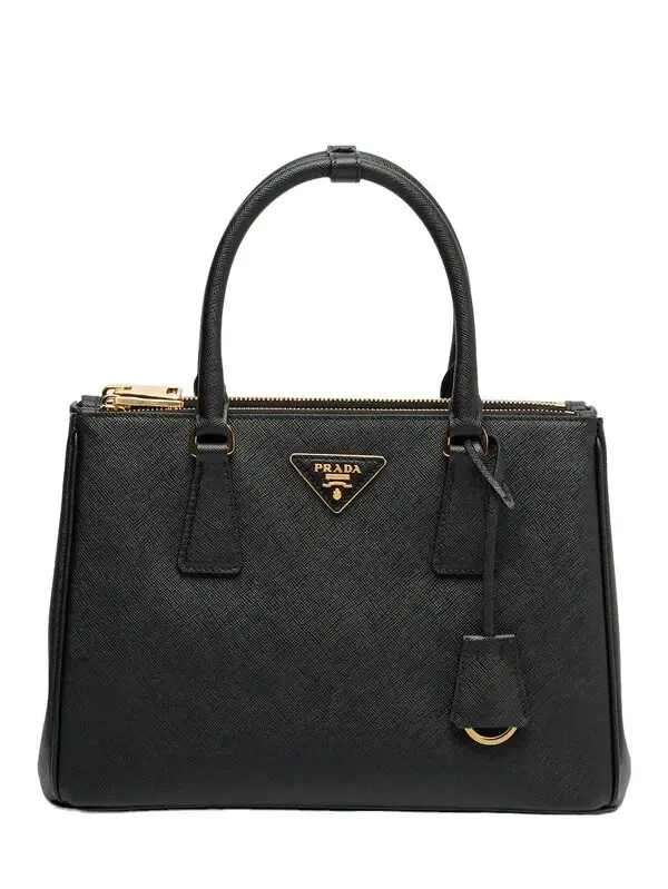 Prada Galleria Medium Leather Tote Bag - Black