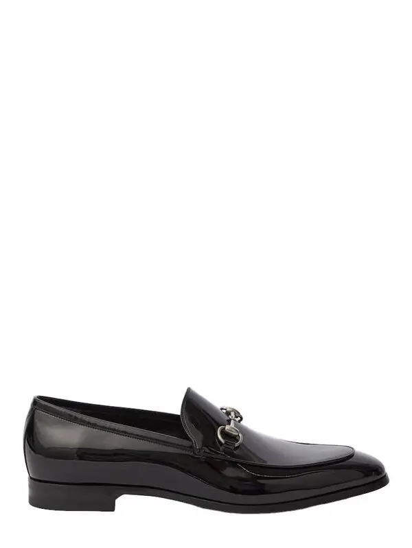 Gucci Horsebit Patent Leather Loafers - Black