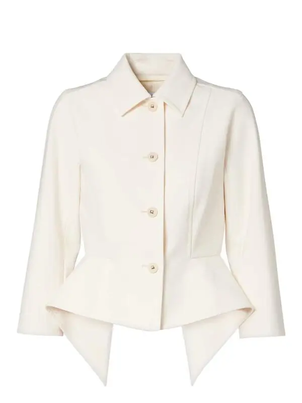 Max Mara Peplum Jacket - Beige