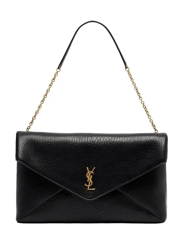 Saint Laurent Cassandre Xxl Leather Shoulder Bag - Black