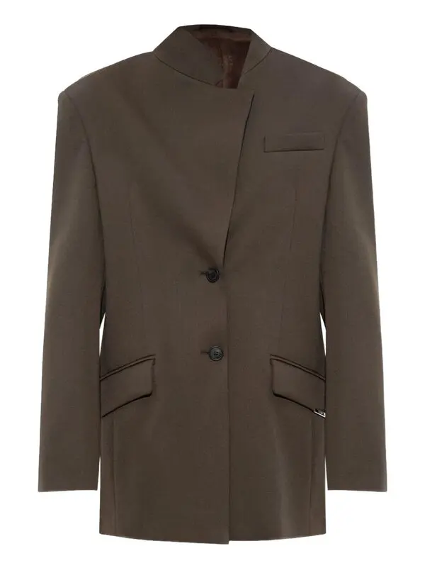 Attico Single-breasted Blazer - Brown