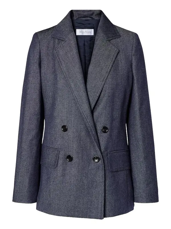 Max Mara Locarno Virgin Wool Jacket - Blue