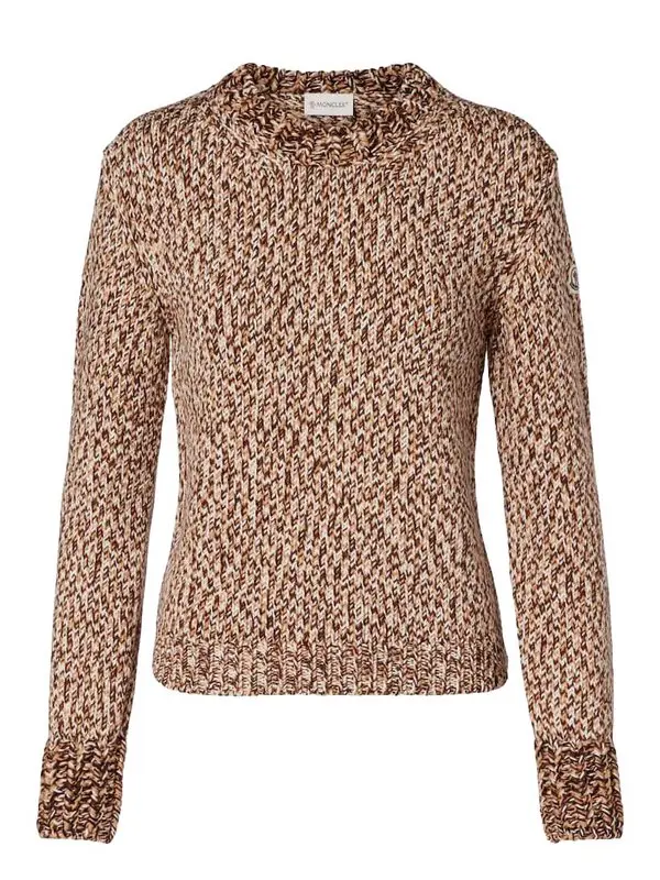 Moncler Virgin Wool Crewneck Sweater - Brown