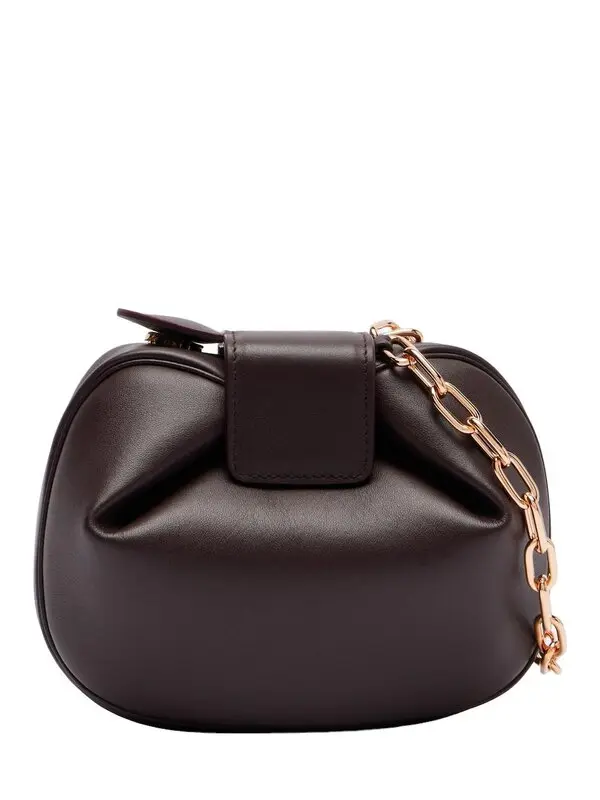 Gabriela Hearst Soft Demi Leather Clutch - Brown