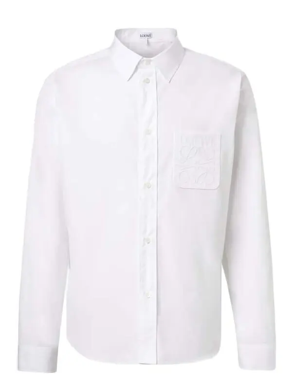 Loewe Anagram Cotton Poplin Shirt - White