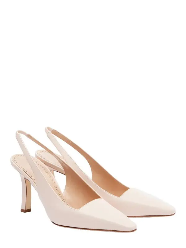 Manolo Blahnik Moiramu Leather Slingback Pumps - Pink