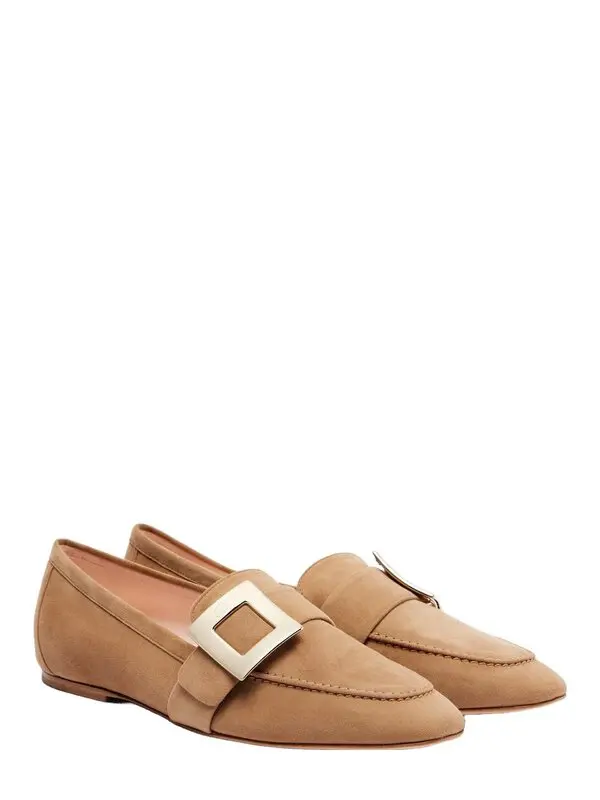 ROGER VIVIER Suede Loafers - Beige