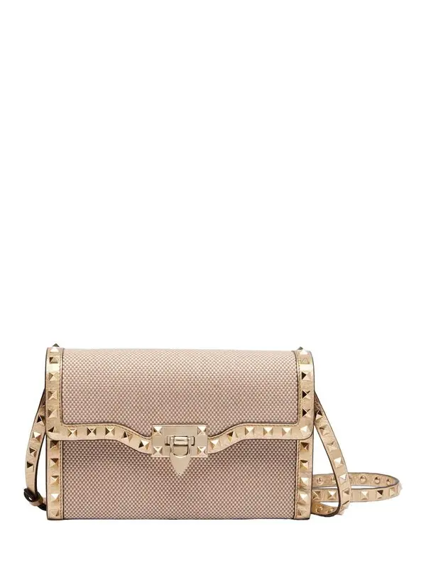 Valentino Garavani Rockstud Small Crossbody Bag - Beige