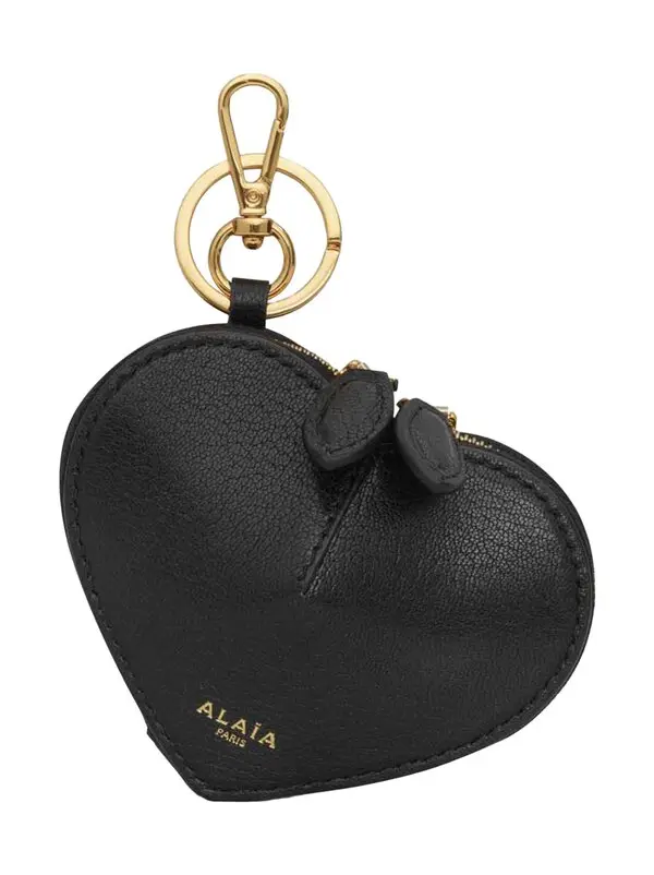 Alaïa Goatskin Le Coeur Coin Purse - Black