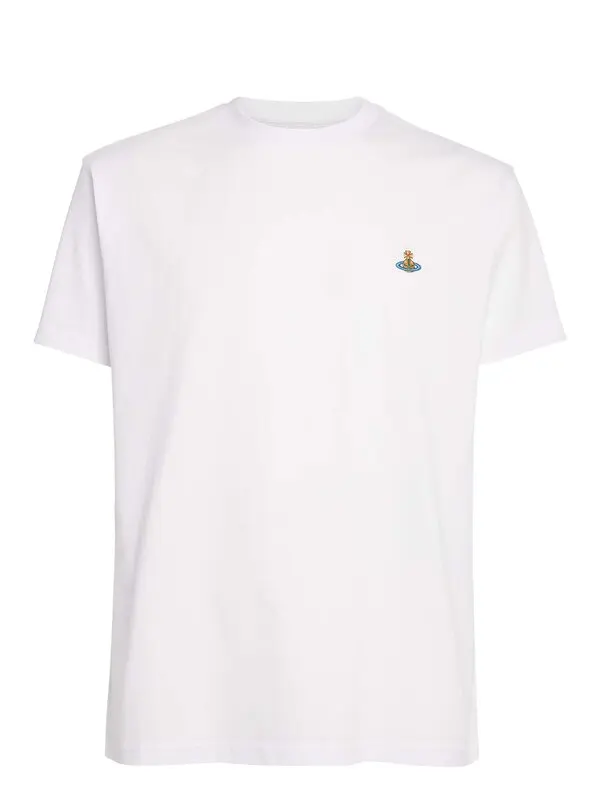 VIVIENNE WESTWOOD Organic Cotton Drawn-on Orb T-shirt - White