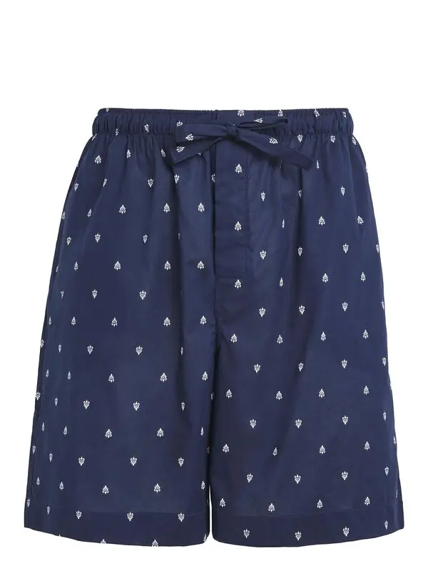 Derek Rose Cotton Nelson Lounge Shorts - Navy