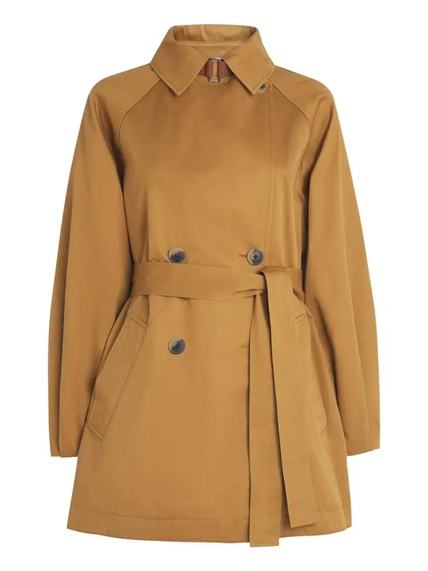 Max & Co. Cotton Gabardine Trench Jacket - Yellow